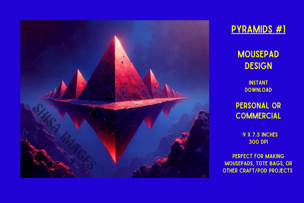 PYRAMIDS #1 - Mousepad Design - Instant Download