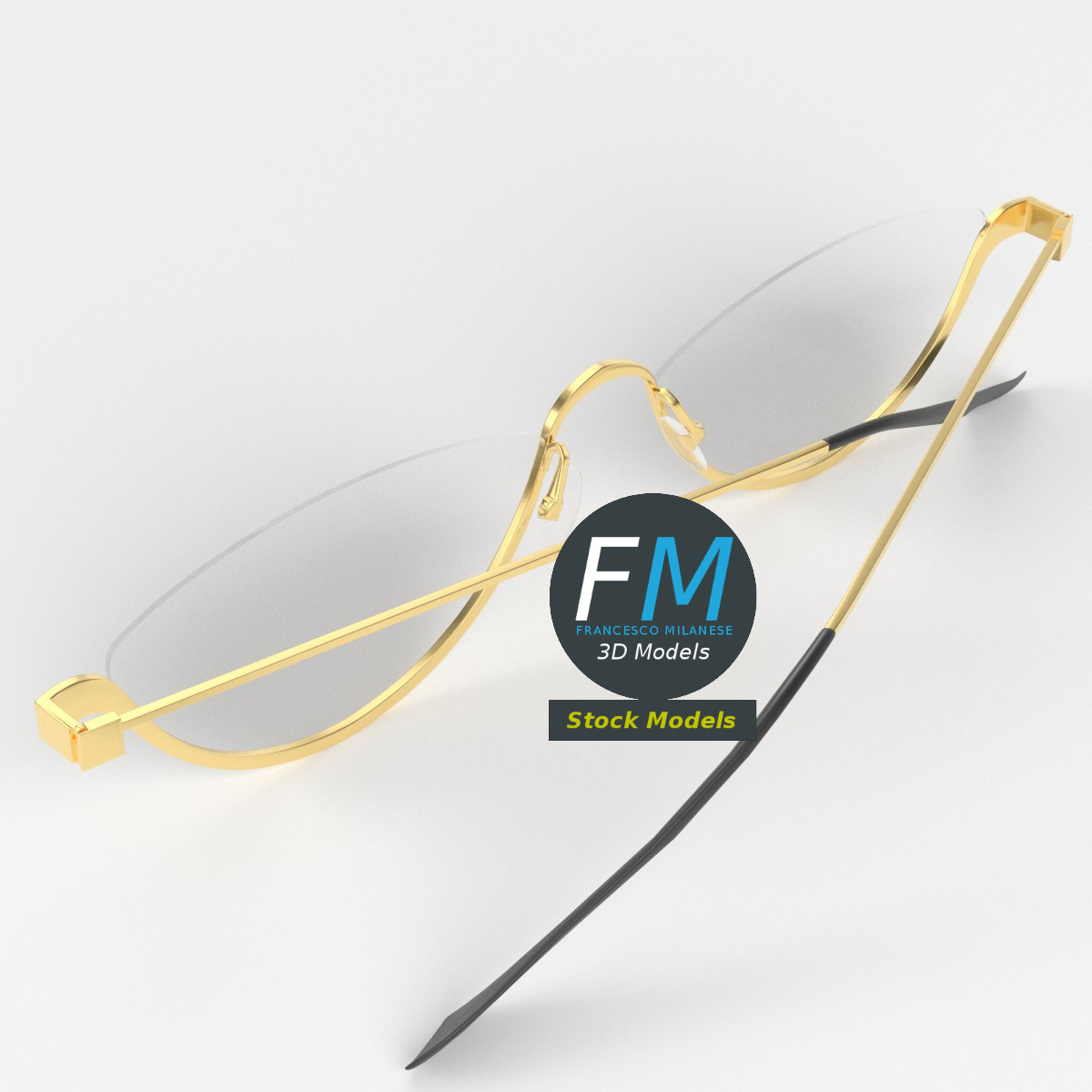 3D MODEL - Glasses half eye