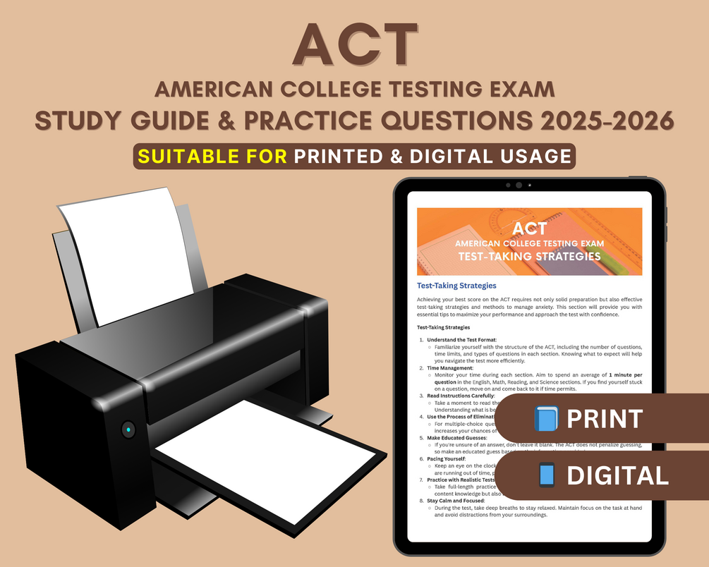 ACT Prep Book 2025-2026: College Admissions Study Guide - Boost Scores ...