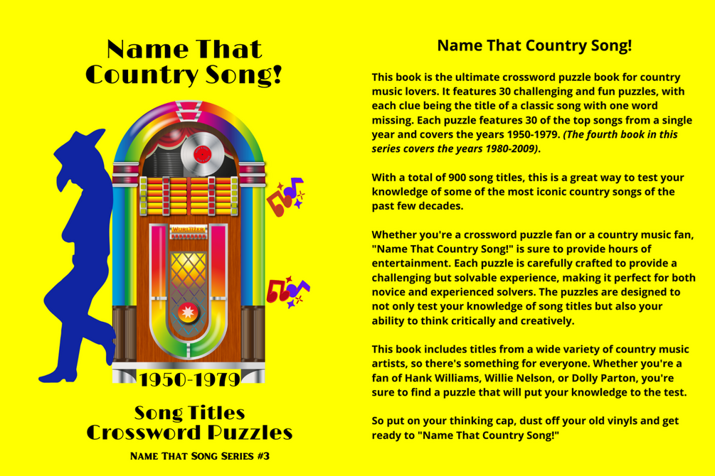 NAME THAT COUNTRY SONG! (1950-1979) - Song Titles Crossword Puzzle Book ...