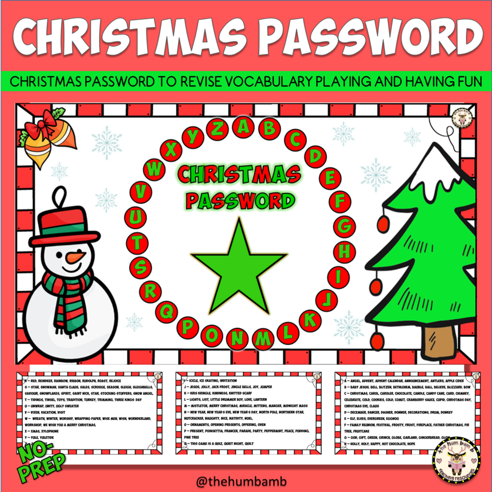INTERACTIVE CHRISTMAS PASSWORD FUN GAME