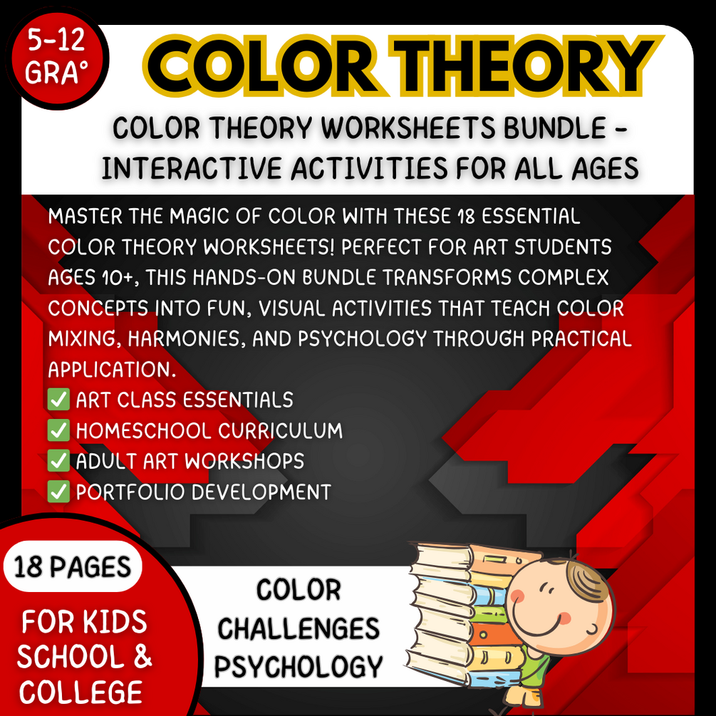Color Theory Worksheets Bundle - Interactive Activities for All Ages