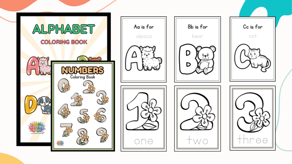 Offer : Alphabet Coloring Book + Numbers Coloring Book