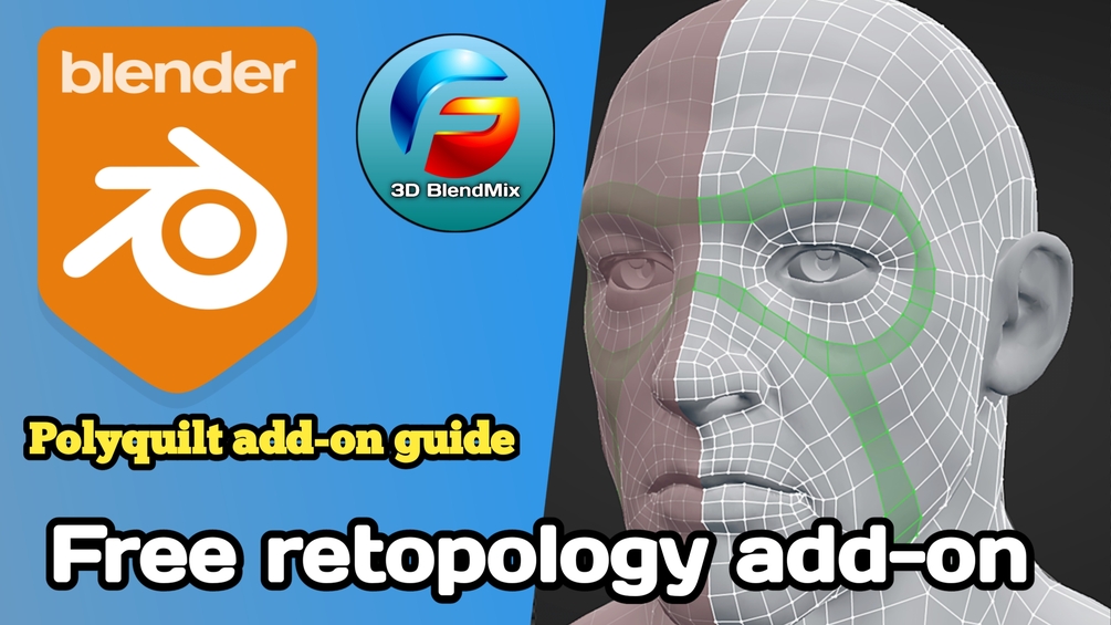 Polyquilt add-on for retopology in Blender