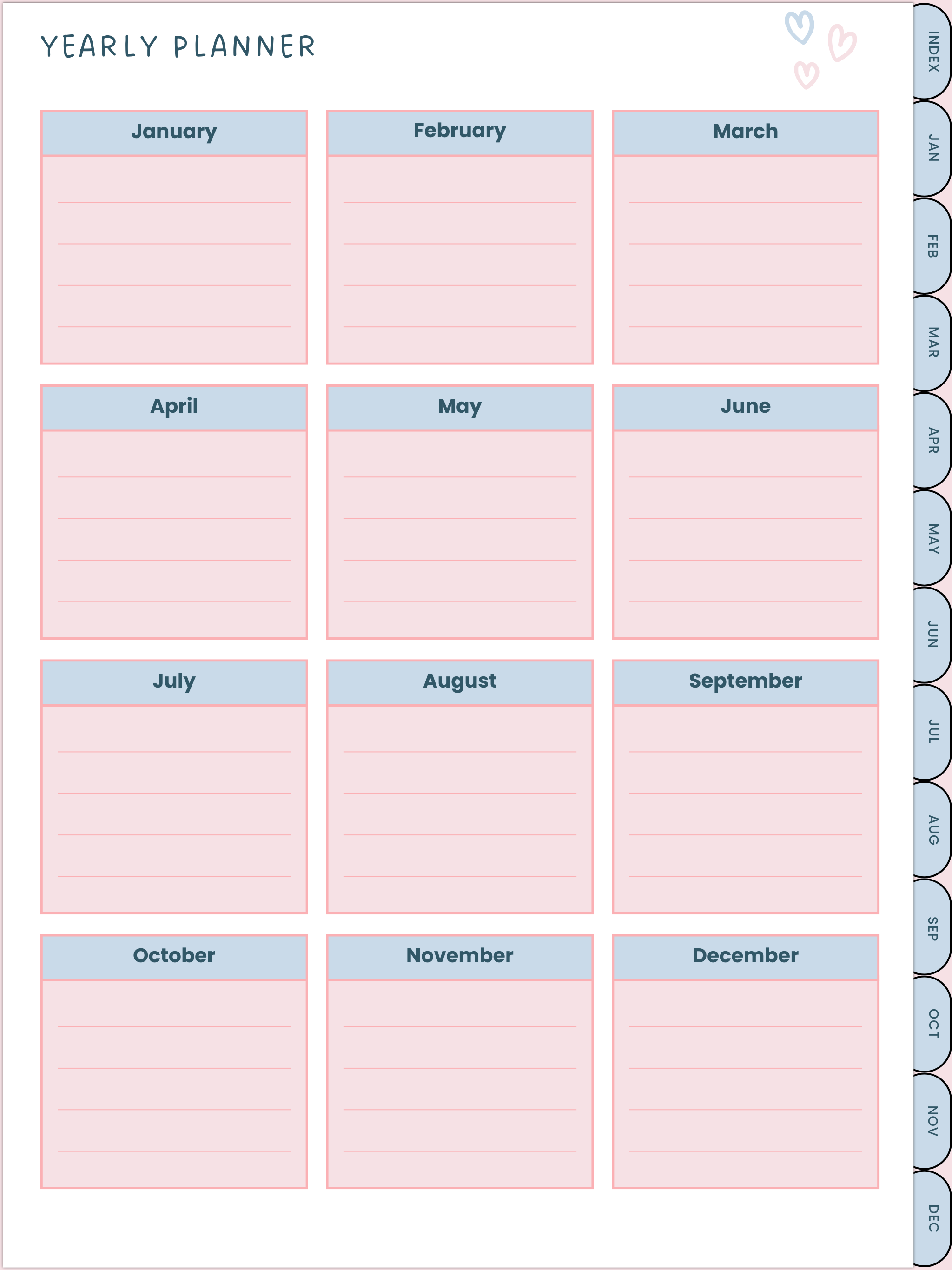 Streamlined Digital Planner 2025 (Hyperlinked)
