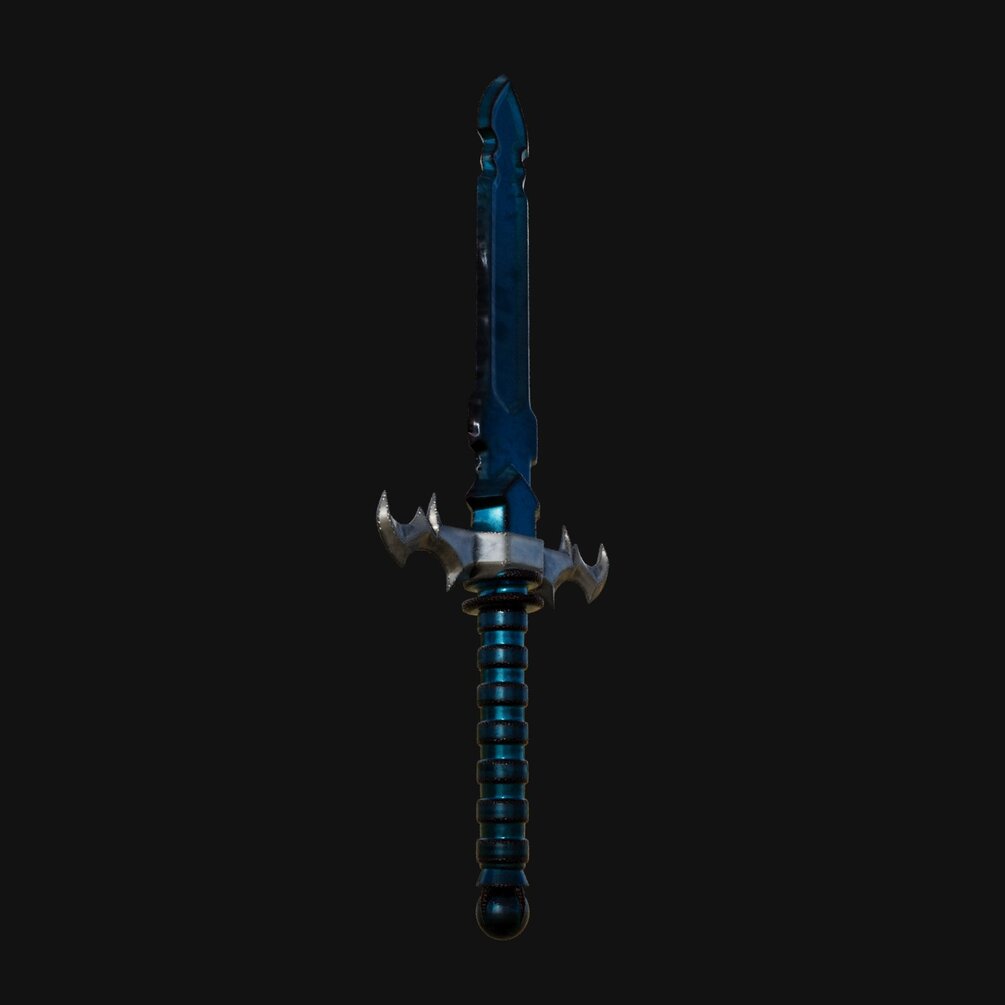 Frostbite Blade: Icy 3D Model Sword for Digital Frostlords