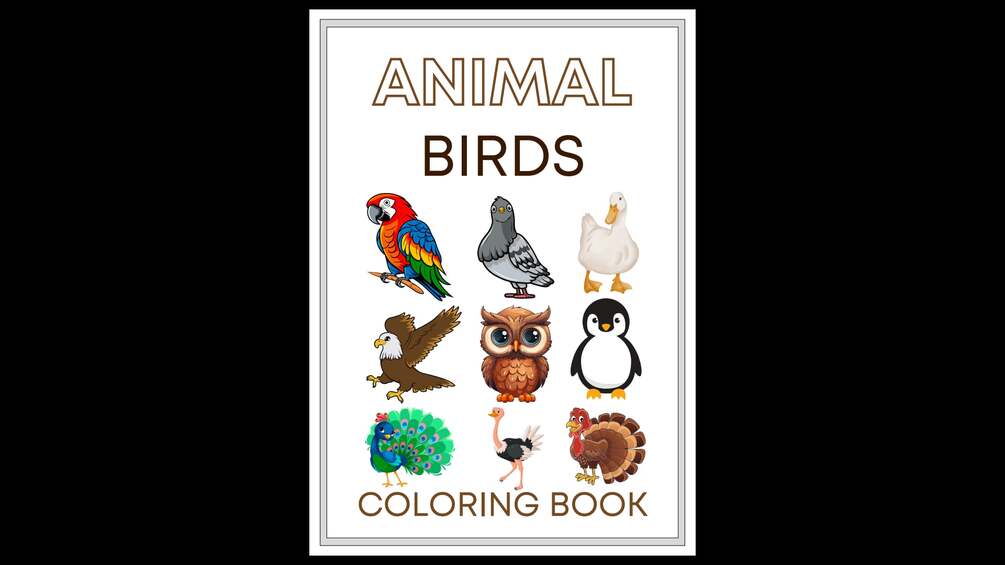 Animal Birds Coloring Book