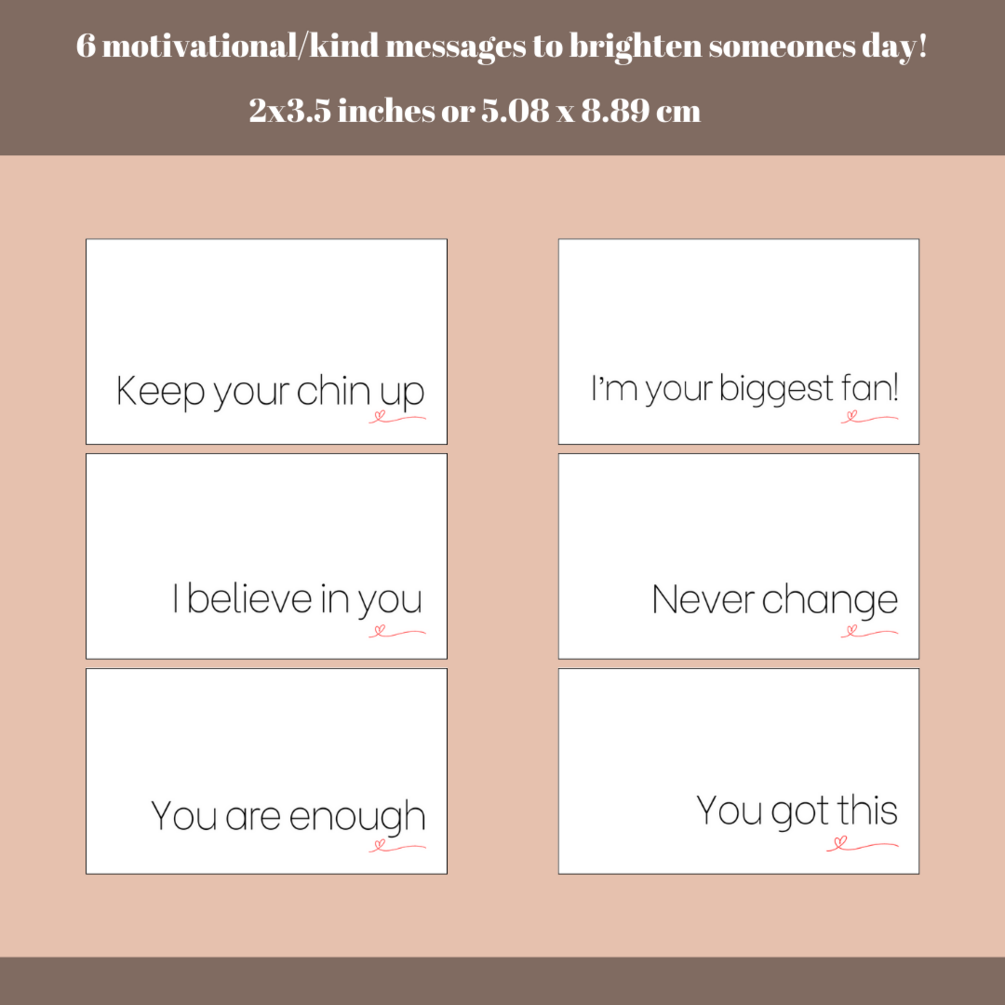 Digital Download Motivational Card Pack: Set of 6 Inspirational ...