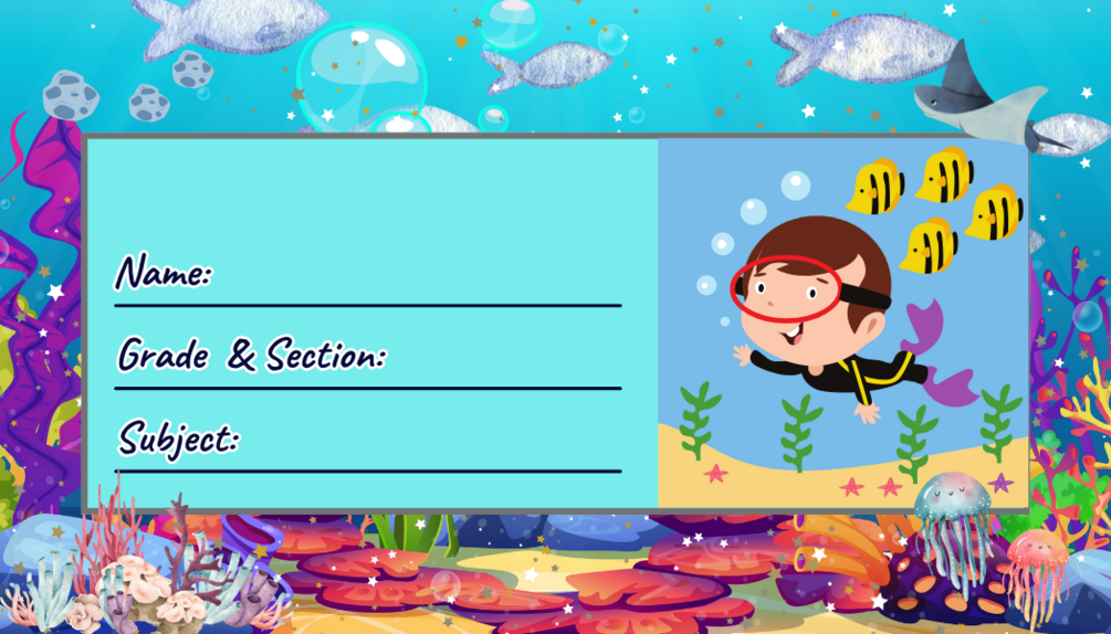 Notebook and Books Name Labels for Kids