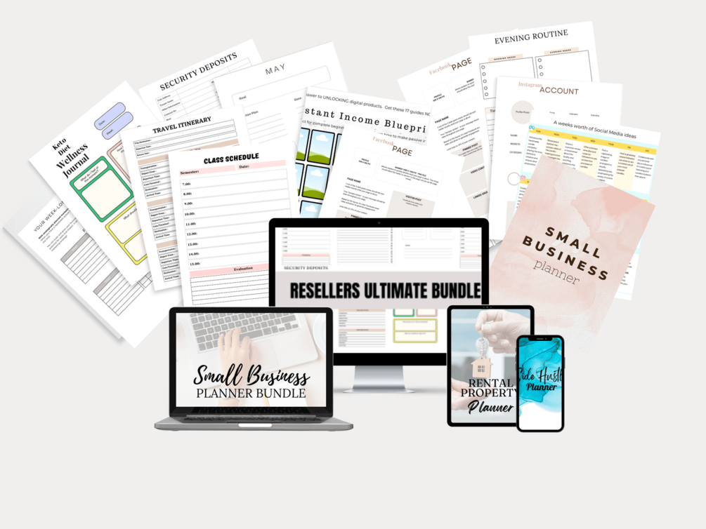 Ultimate Simple Planner Bundle – 40 Must-Have Planners for Every Need