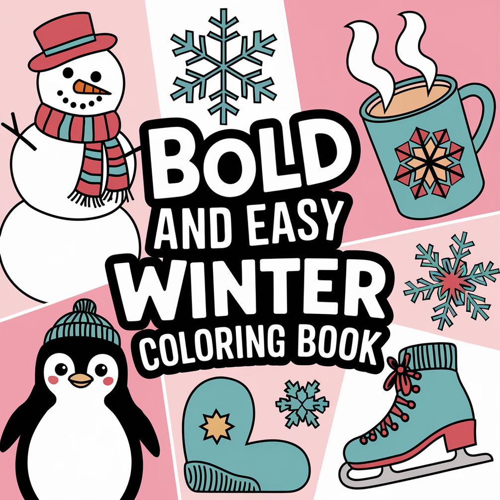 Bold and Easy Winter Coloring Pages