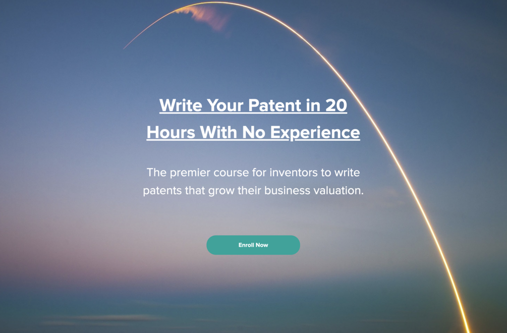 Write Your Patent in 20 Hours With No Experience