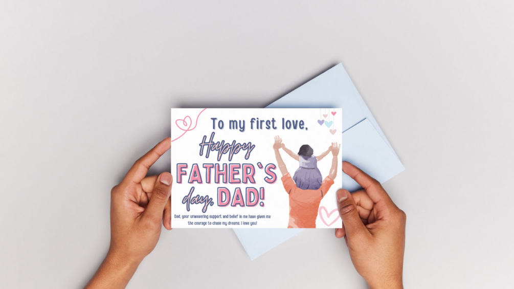Father's Day Card for Dad and Grandpa Template