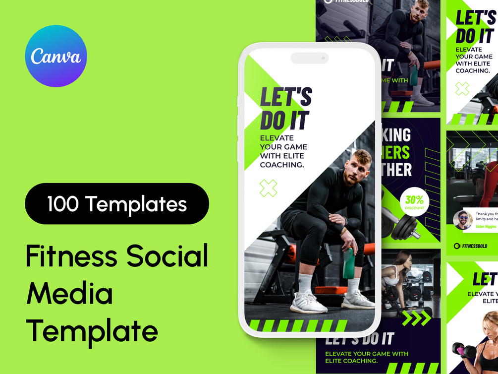 Fitness Social Media Canva Template