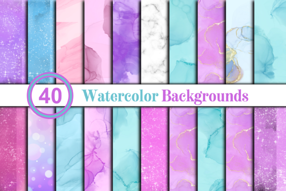 Watercolor Backgrounds Bundle Pack