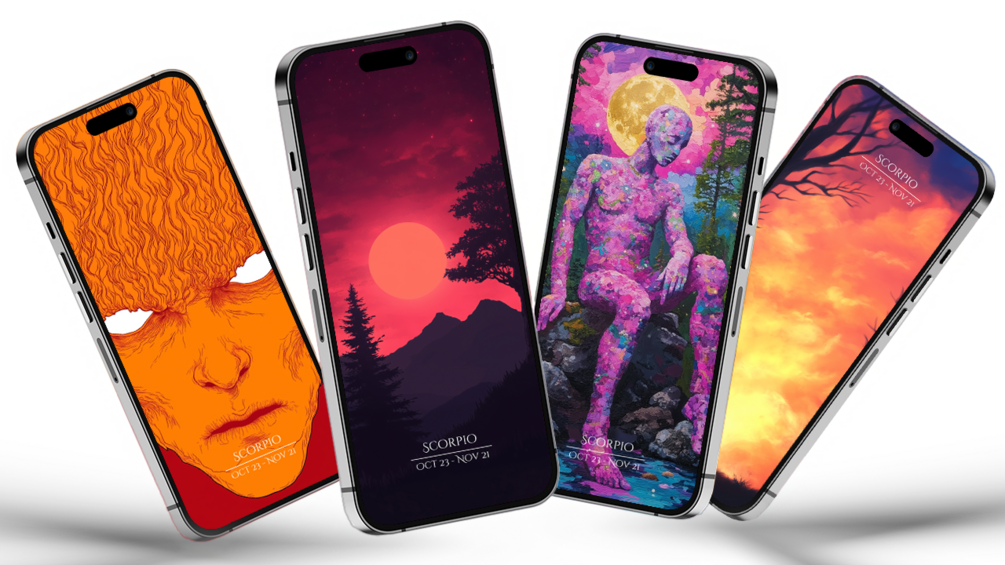 Mysterious Scorpio Zodiac Wallpaper Bundle (8) iOS & Android Compatible ...