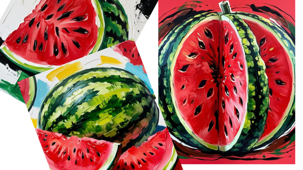 Abstract Watermelon Art Print | Modern Printable Wall Art | Minimalist ...
