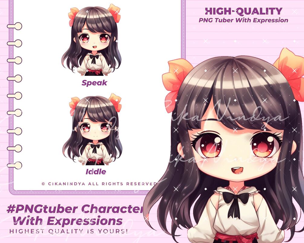 PNGTuber | Stream in Style with a Cute PNG Tuber | Free 2 Expressinos ...