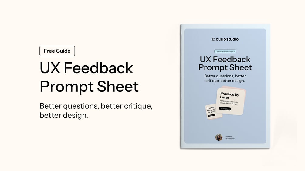 UX Feedback Prompt Sheet
