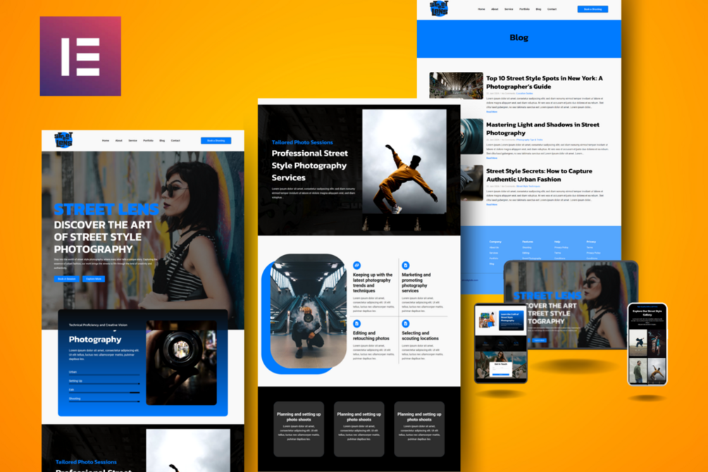 Photographic Elementor Website Template Kit