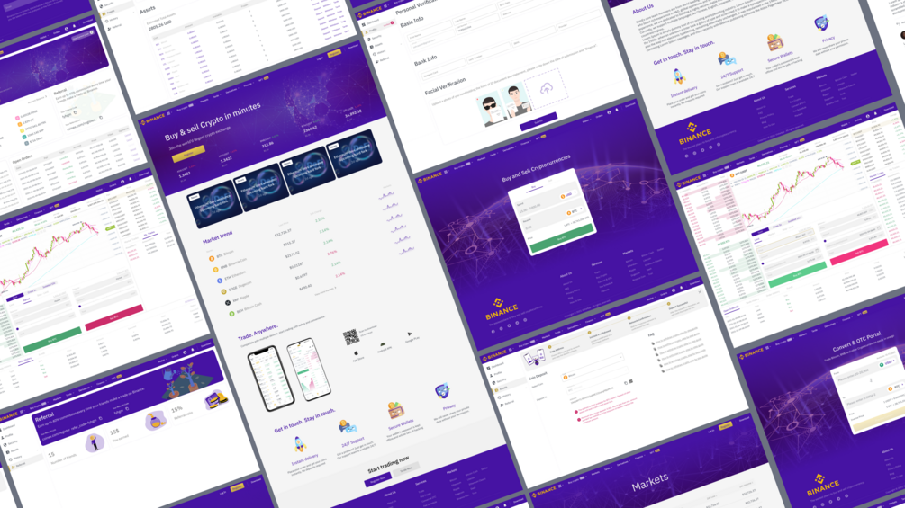 Complete Cryptocurrency trading website design