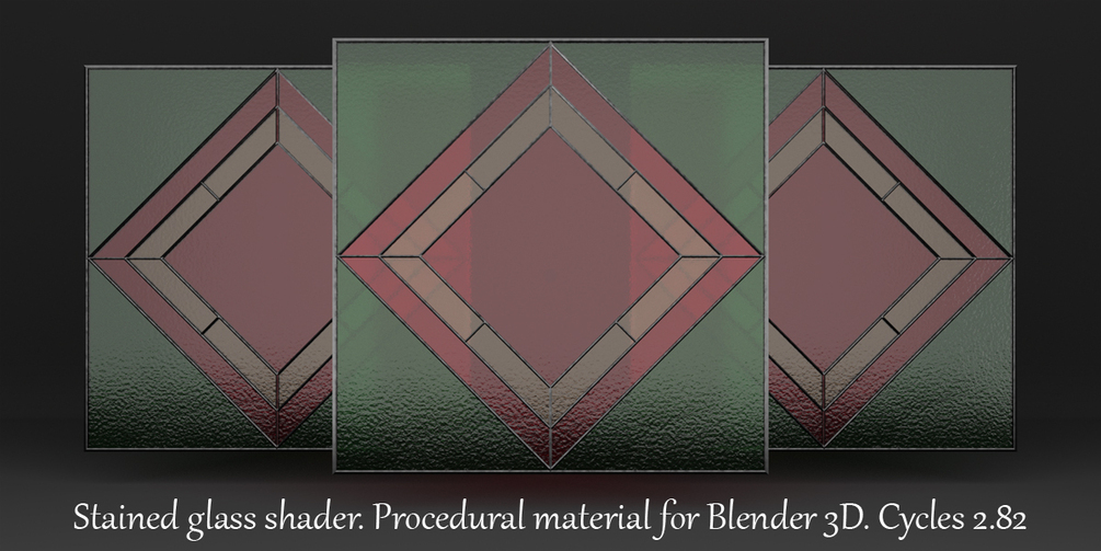 Stained Glass Shader. Procedural Material Blender 3d. Cycles 2.82.