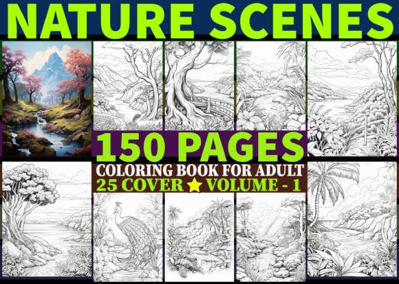 150+ Nature Scenes Coloring Pages