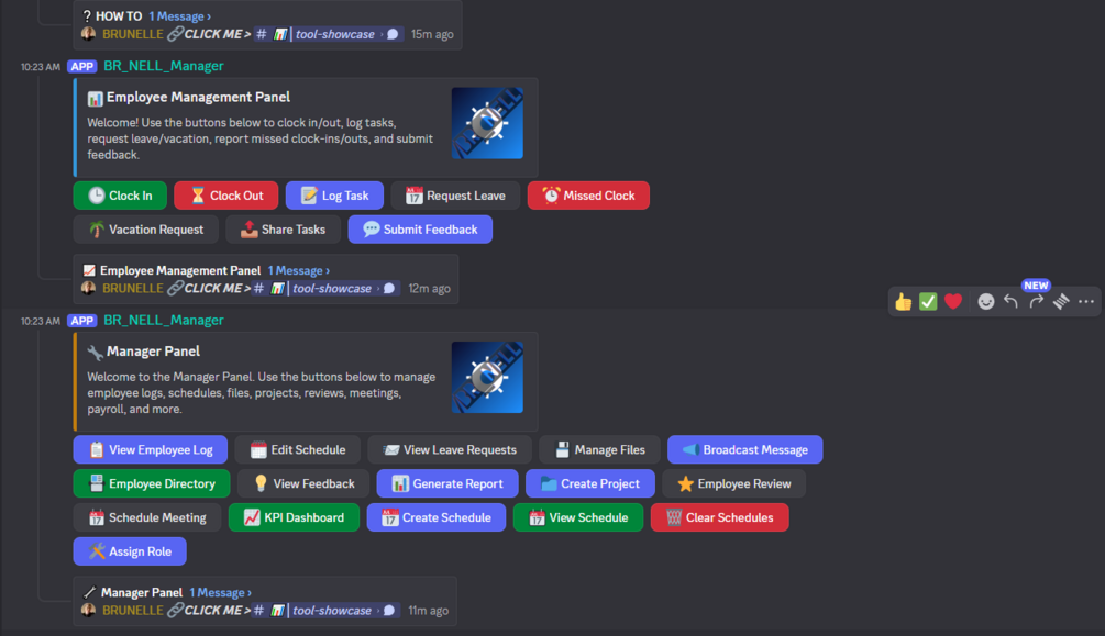 BR_NELL Staff & Production Management Bot & Support + Continuous ...