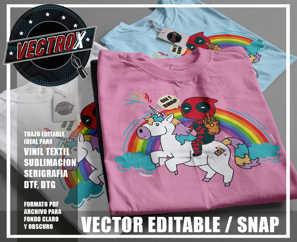 Vector Editable - Snap Deadpool