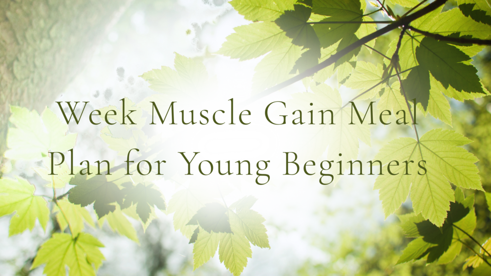 Week Muscle Gain Meal Plan for Young Beginners