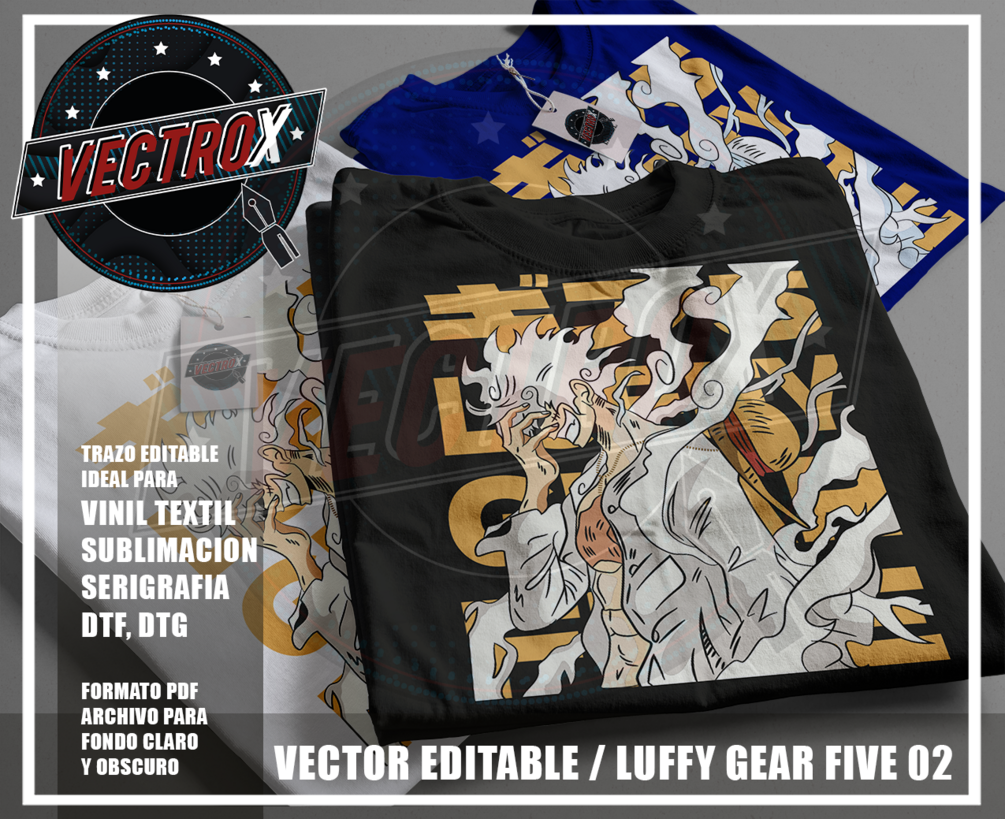 Vector Editable - Luffy Gear Five 02