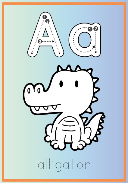 Animal Alphabet Tracing and Coloring Book
