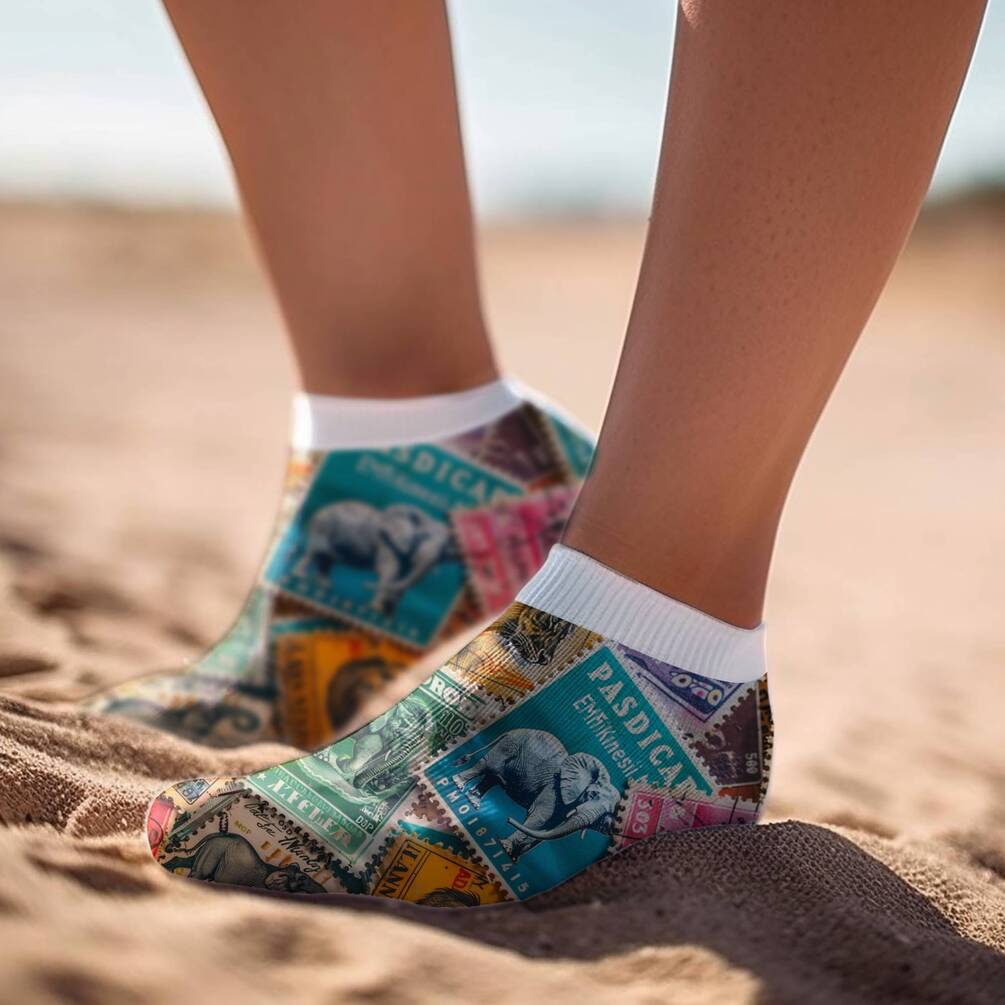 Vintage Stamp Socks