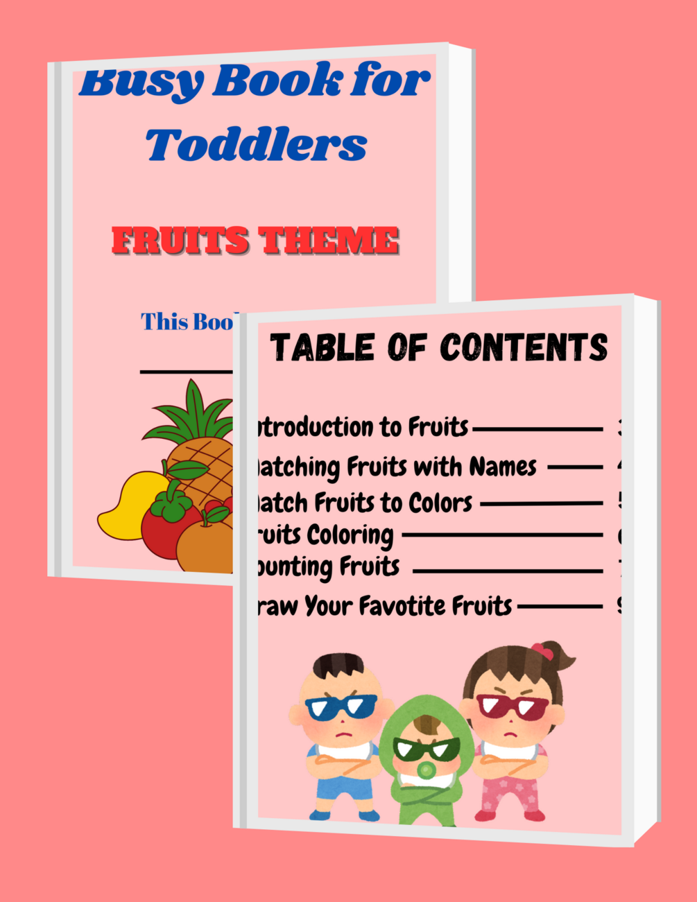 Fruits Theme Kids Activity Book