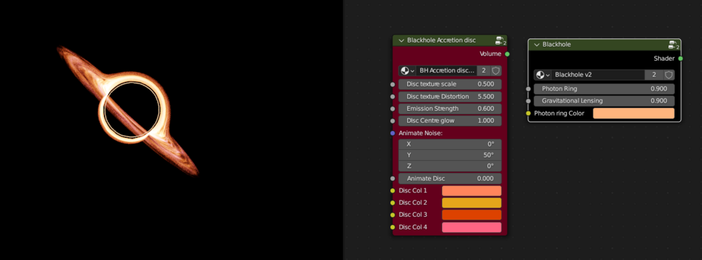 Shader Node based Blackhole for blender