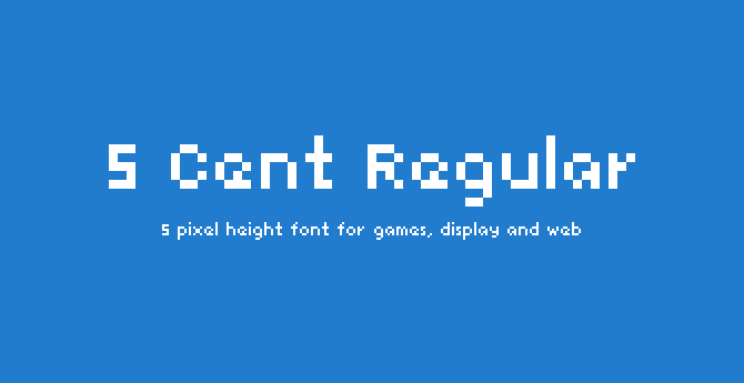 5 Cent Regular — Open Type Font