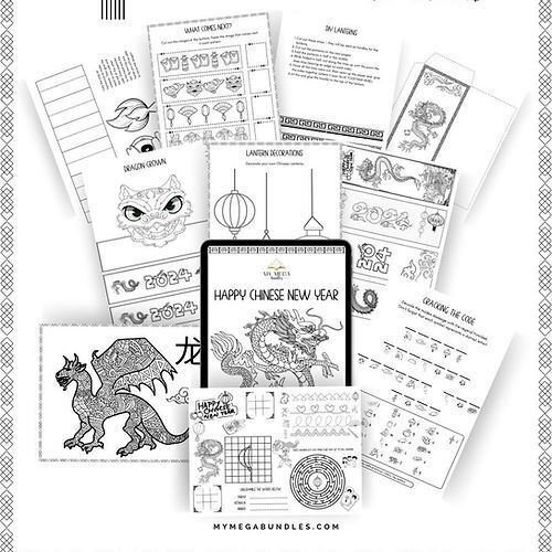 Lunar New Year - Activity Book - B&W