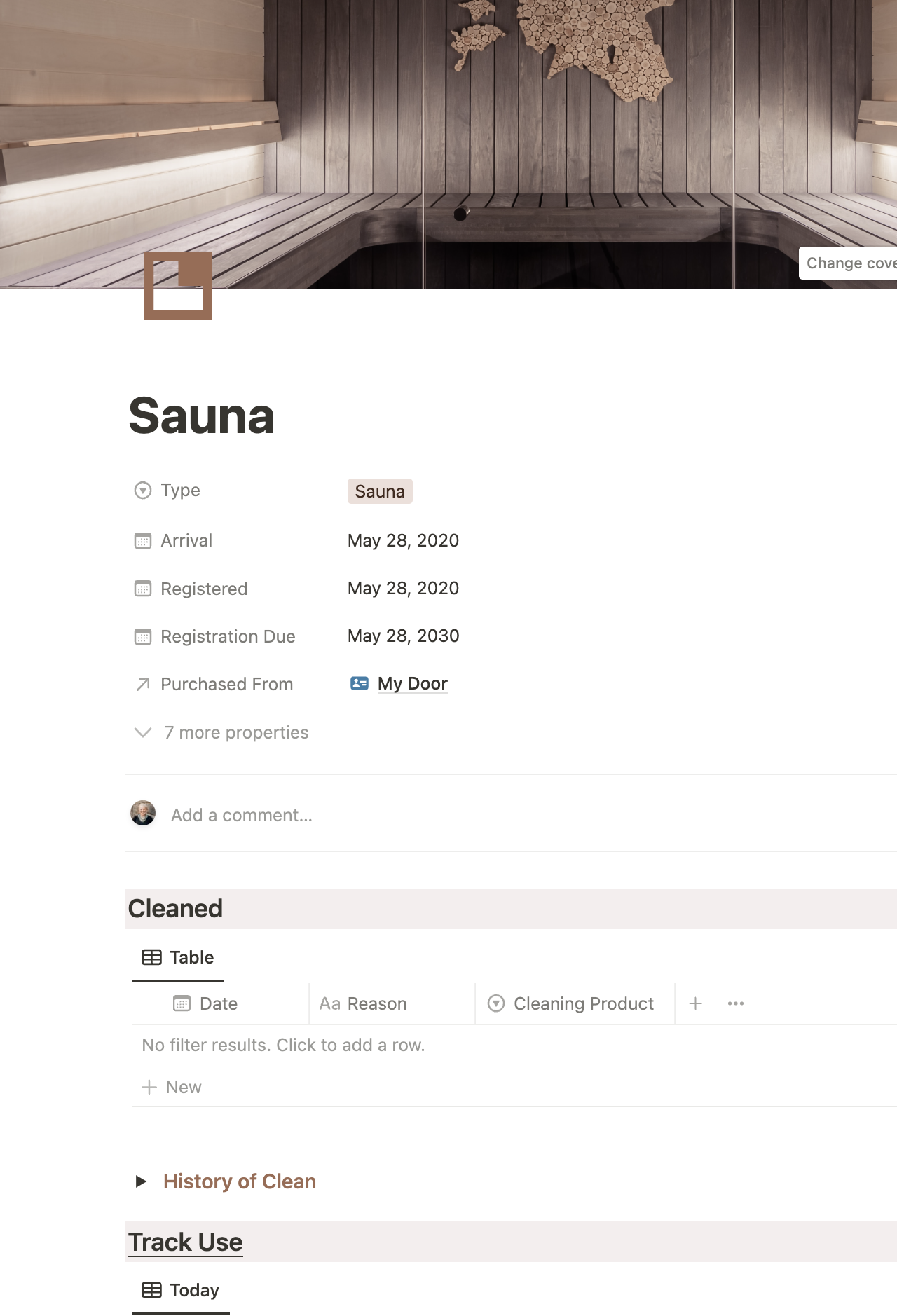 Pool / Jacuzzi / Spa / Sauna - Track it!