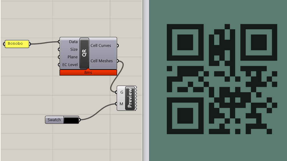 Rhino Grasshopper QR Code Generator