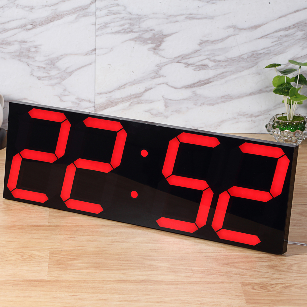 Large Modern 4 Digit Wall Clock