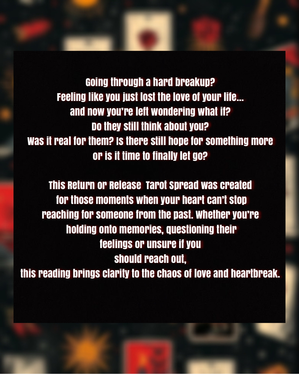 Will My Ex Come Back? 6-Card Love Tarot Reading | Return or Release ...