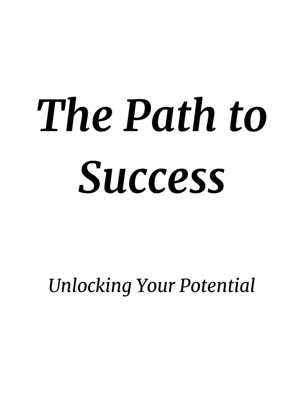 PATH TO SUCCESS