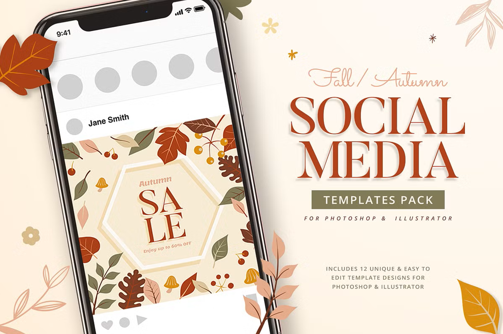 Autumn / Fall Social Media Templates