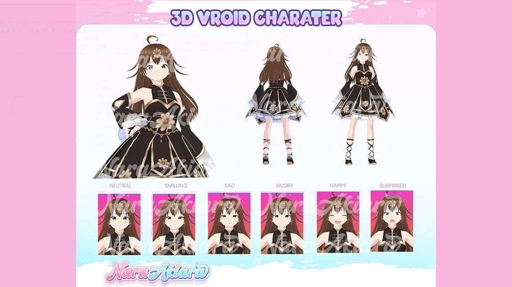 Sunny Anime Girl Ready 3D Vroid for Streamer