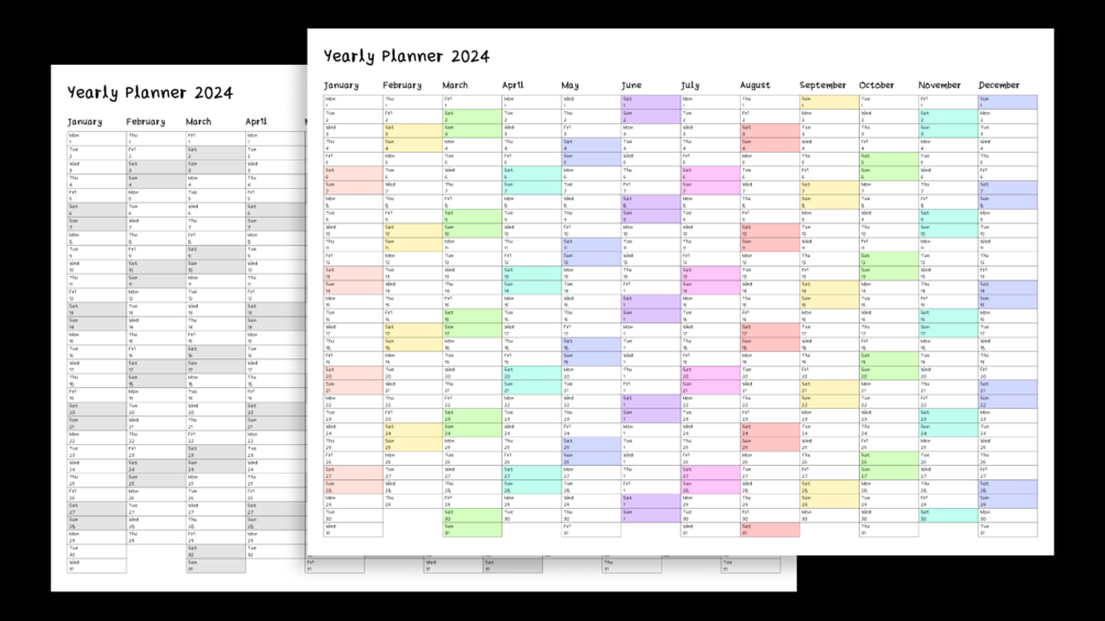 Yearly Planner 2024 | A2 | Print Ready
