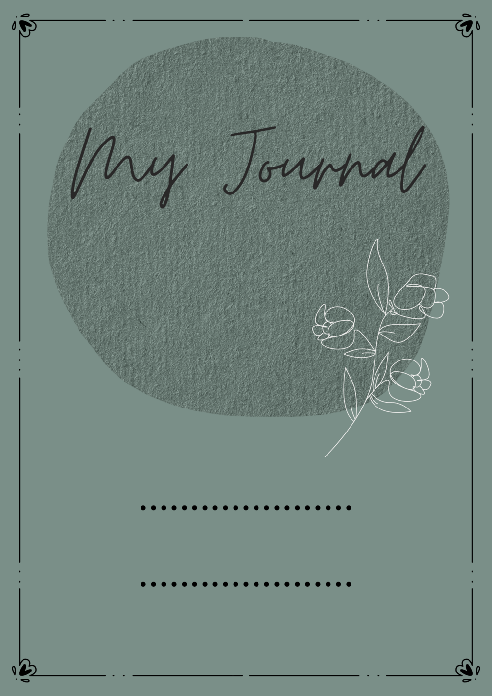 My Journal - Digital Sage Green Journal