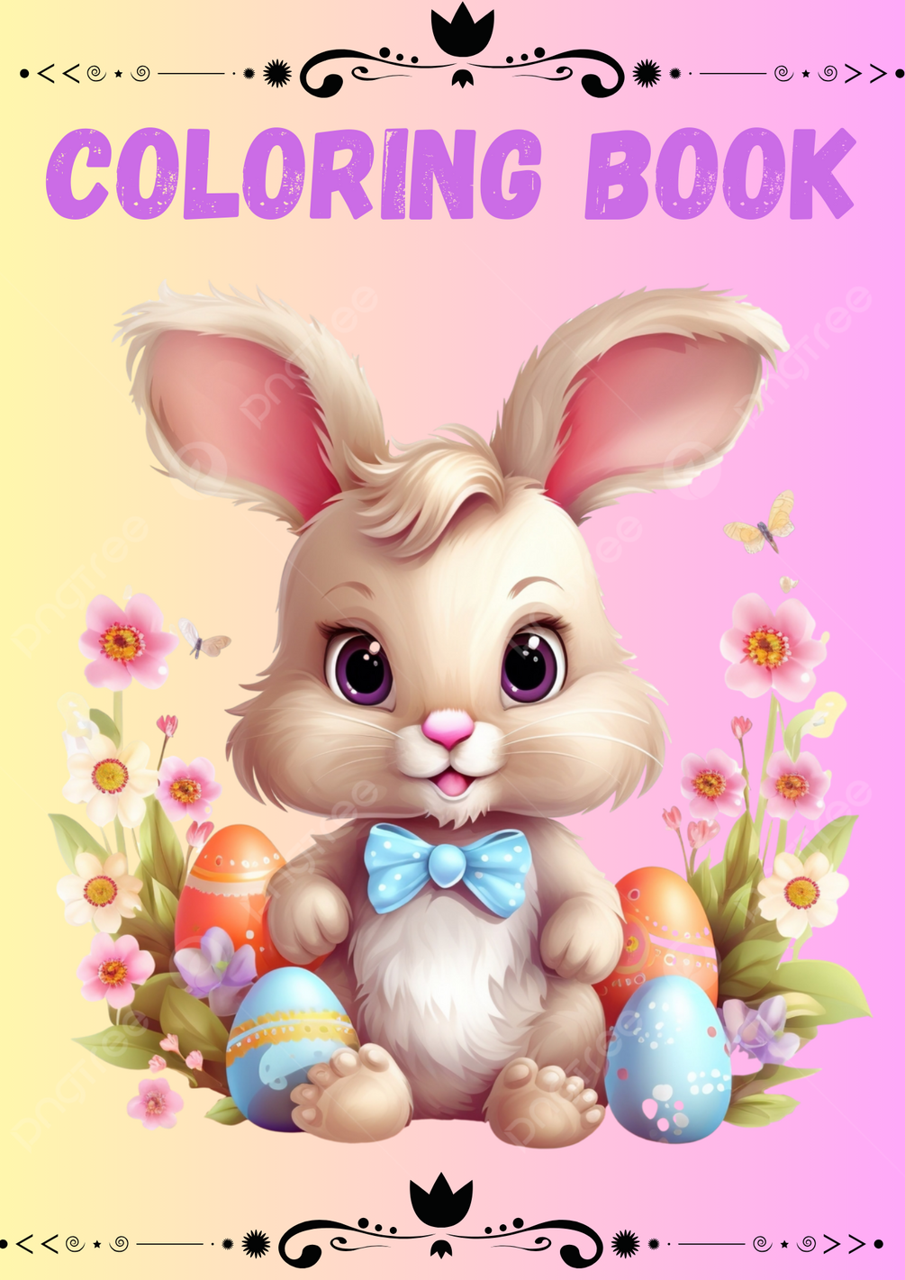 Kids Easter colouring book