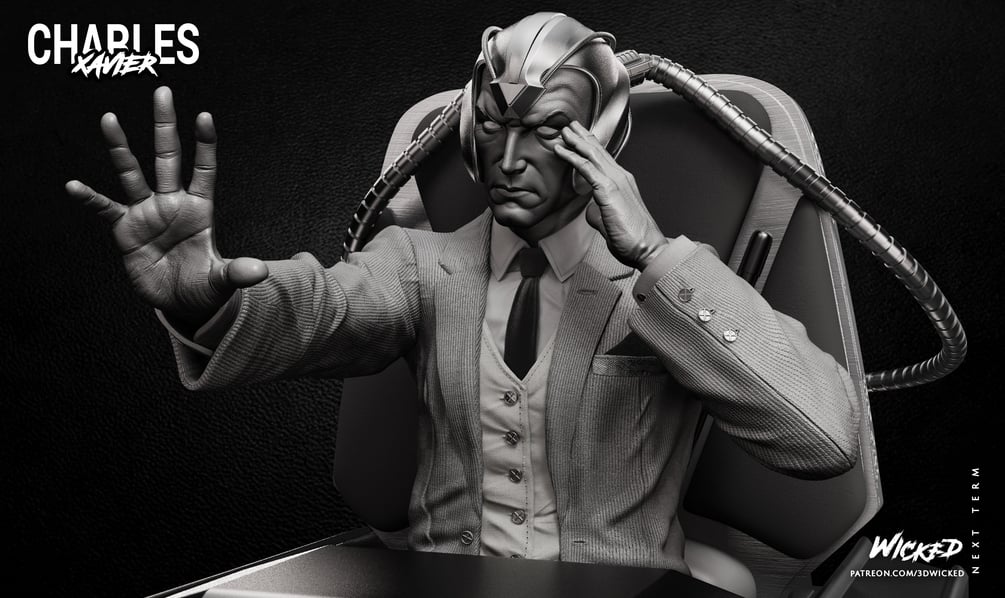Wicked Marvel Charles Xavier Sculpture: Tested and ready for 3d printing