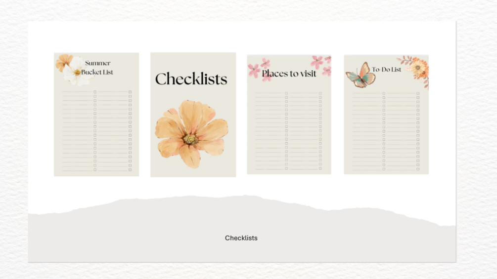 Printable Checklist Bundle – Floral Edition