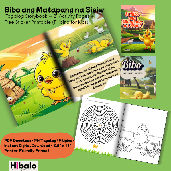 Bibo ang Matapang na Sisiw – Tagalog Storybook + 21 Activity Pages ...
